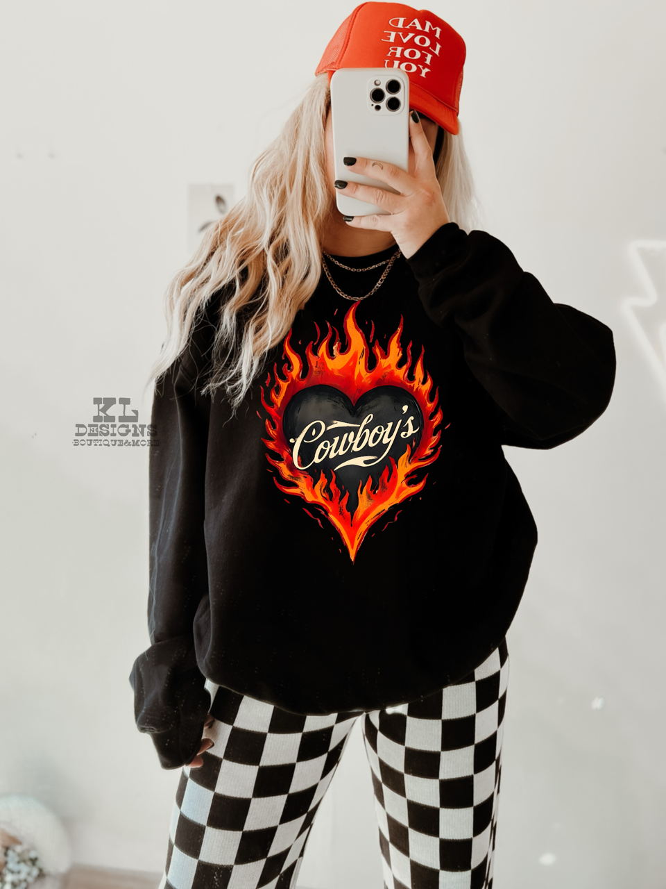 Flaming Cowboy Heart – KL Designs